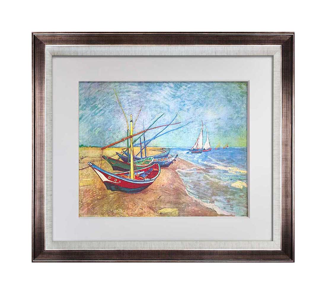 Vincent Van Gogh Limited Edition Lithograph "Boats.." w/Frame Included ...